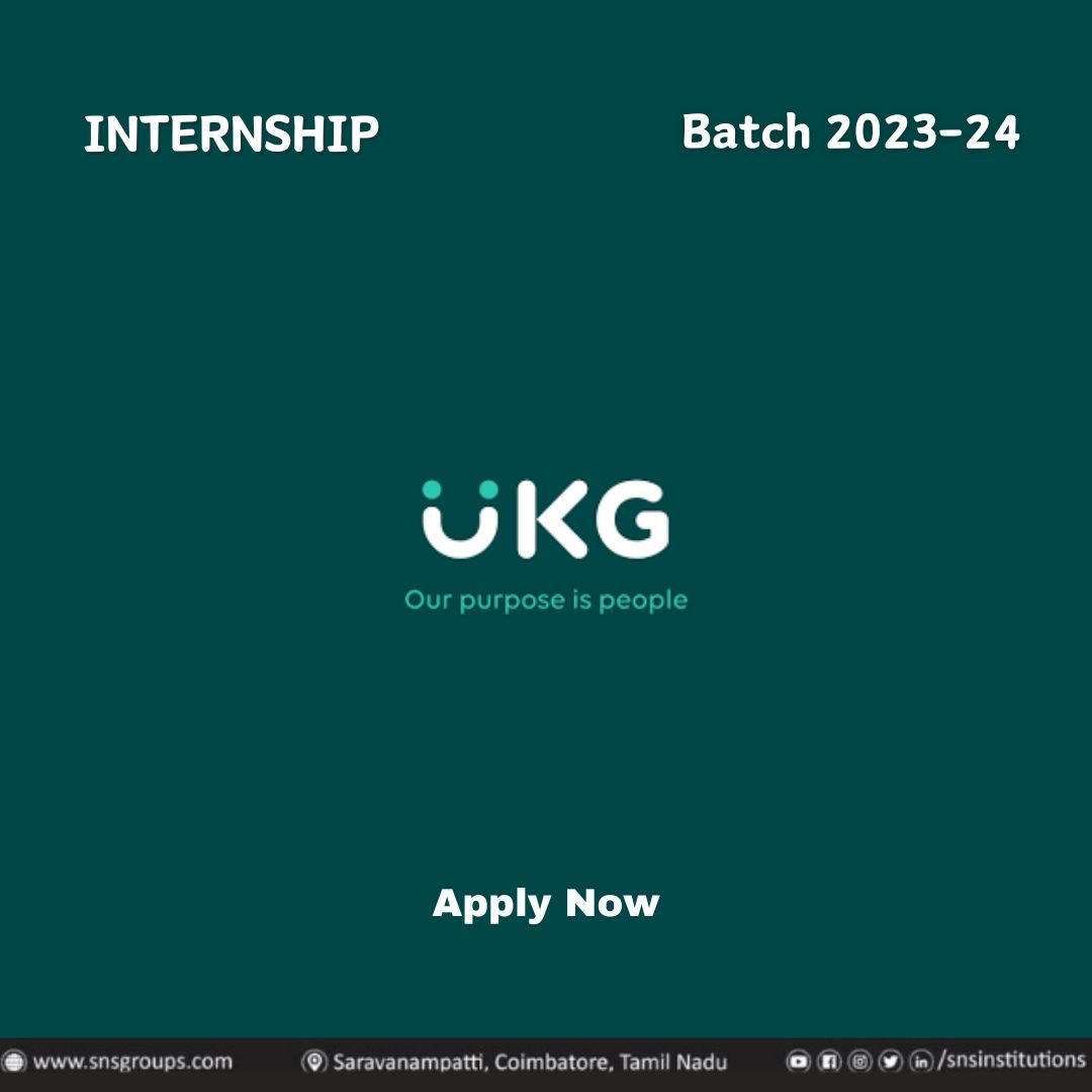 Best Engineering College in Coimbatore | UKG intern | SNS Institutions