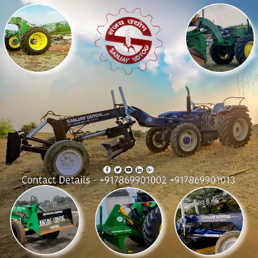 Tractor fitted Grader Attachment for Sonalika Johndeere Eicher tractors