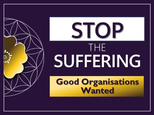 Stop The Suffering: Good Organizations Wanted!