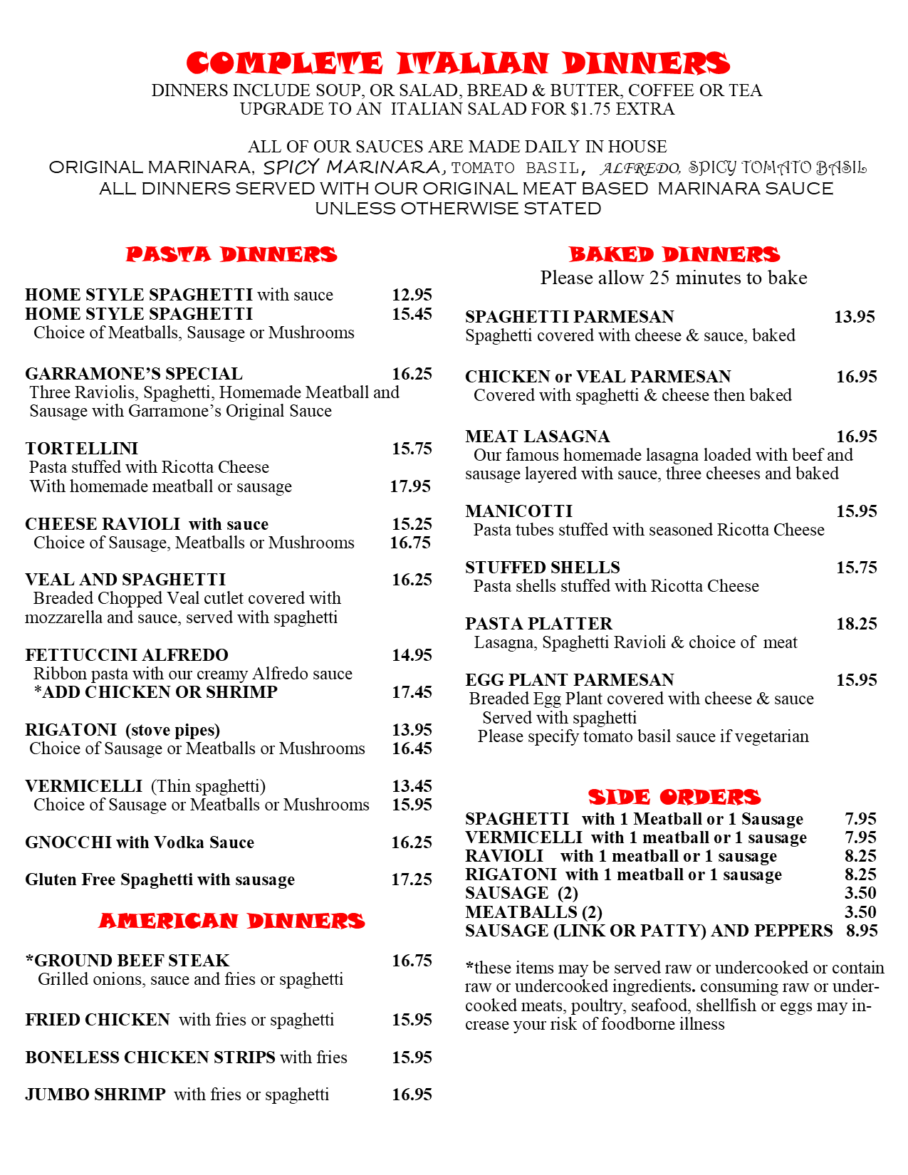 Garramone's Pizza and Italian Restaurant