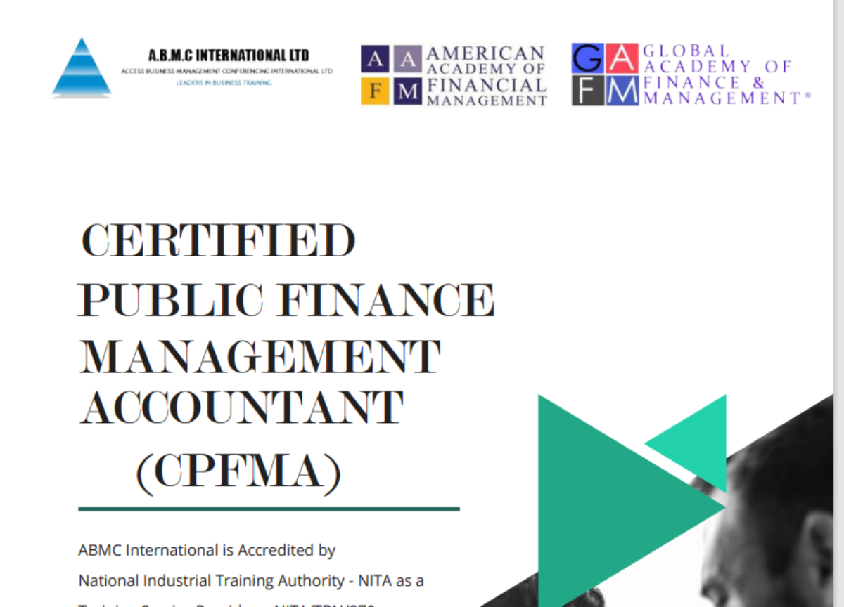 CERTIFIED PUBLIC FINANCE MANAGEMENT ACCOUNTANT (PFMA)