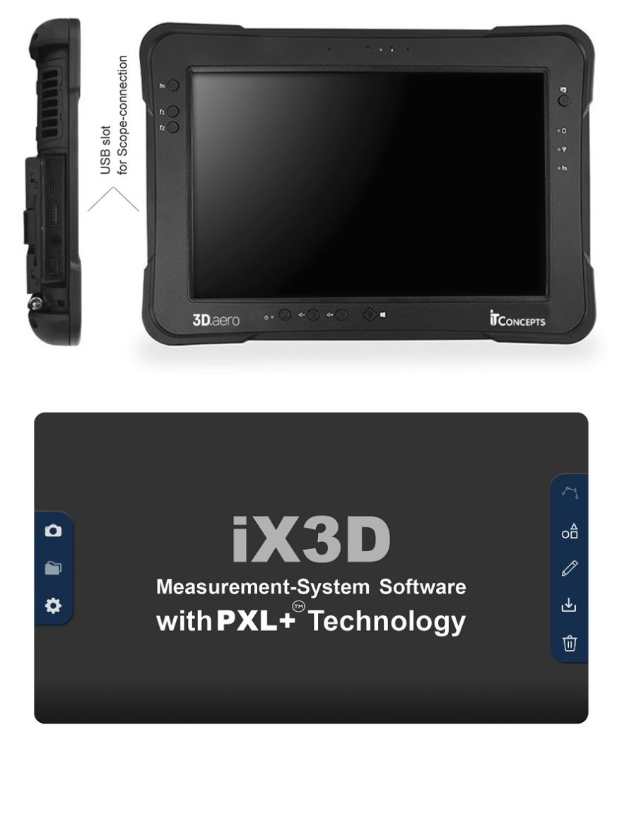 3D Stereo Measurement Video Borescope iX3D, Stereo Videoscope with 3D ...